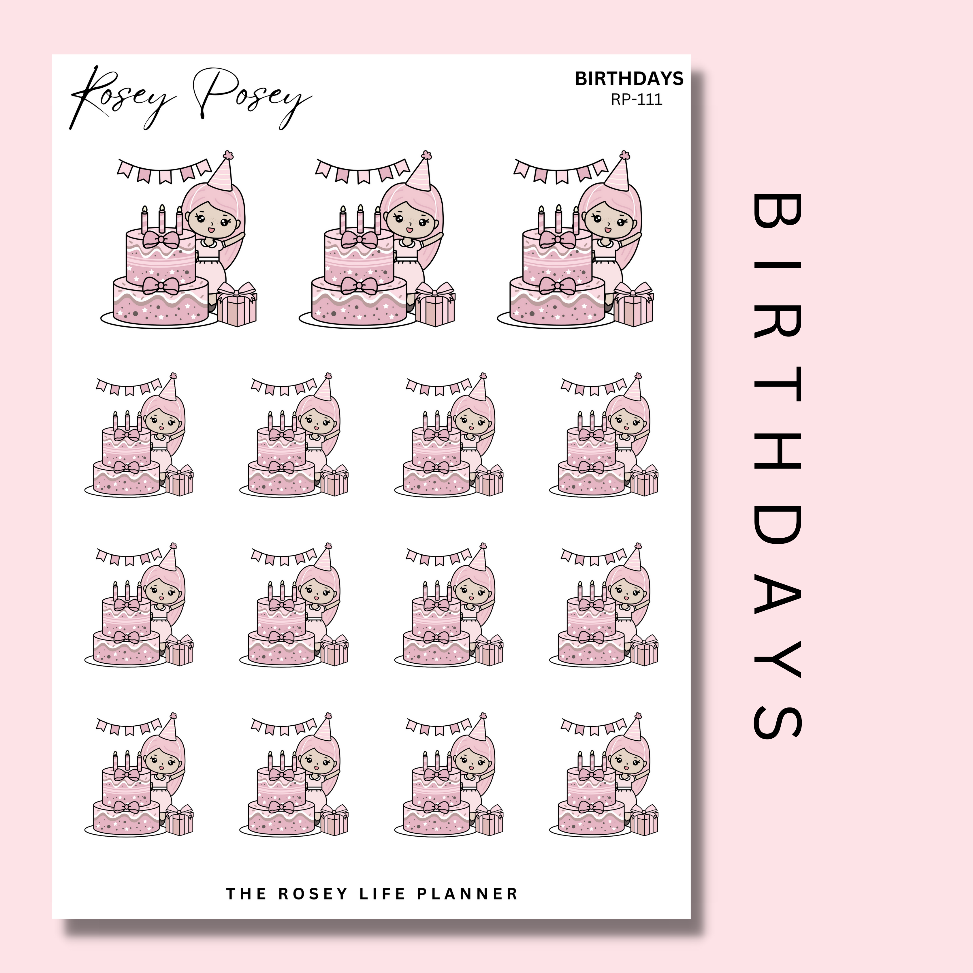BIRTHDAYS | ROSEY POSEY | CLEAR MATTE & MATTE | RP-111 ...