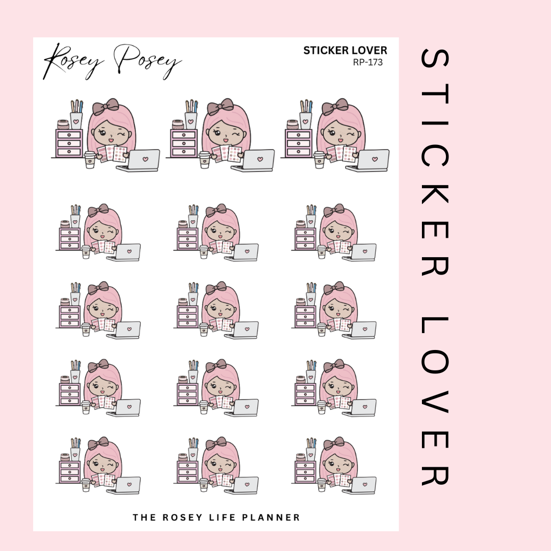 STICKER LOVER | ROSEY POSEY | CLEAR MATTE & MATTE | RP-173 ...