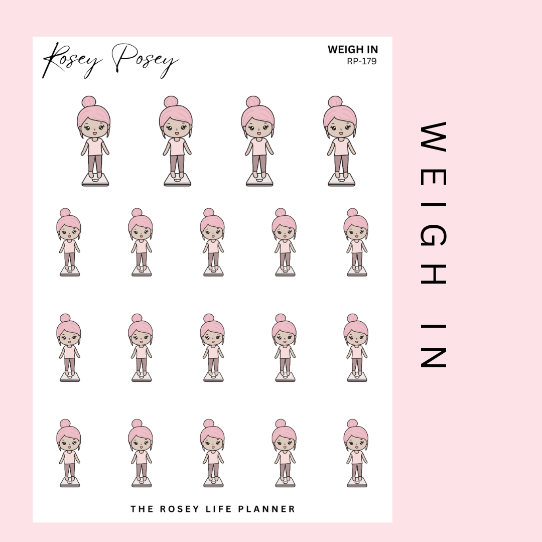 WEIGH IN | ROSEY POSEY | CLEAR MATTE & MATTE | RP-179 – theroseylifeplanner
