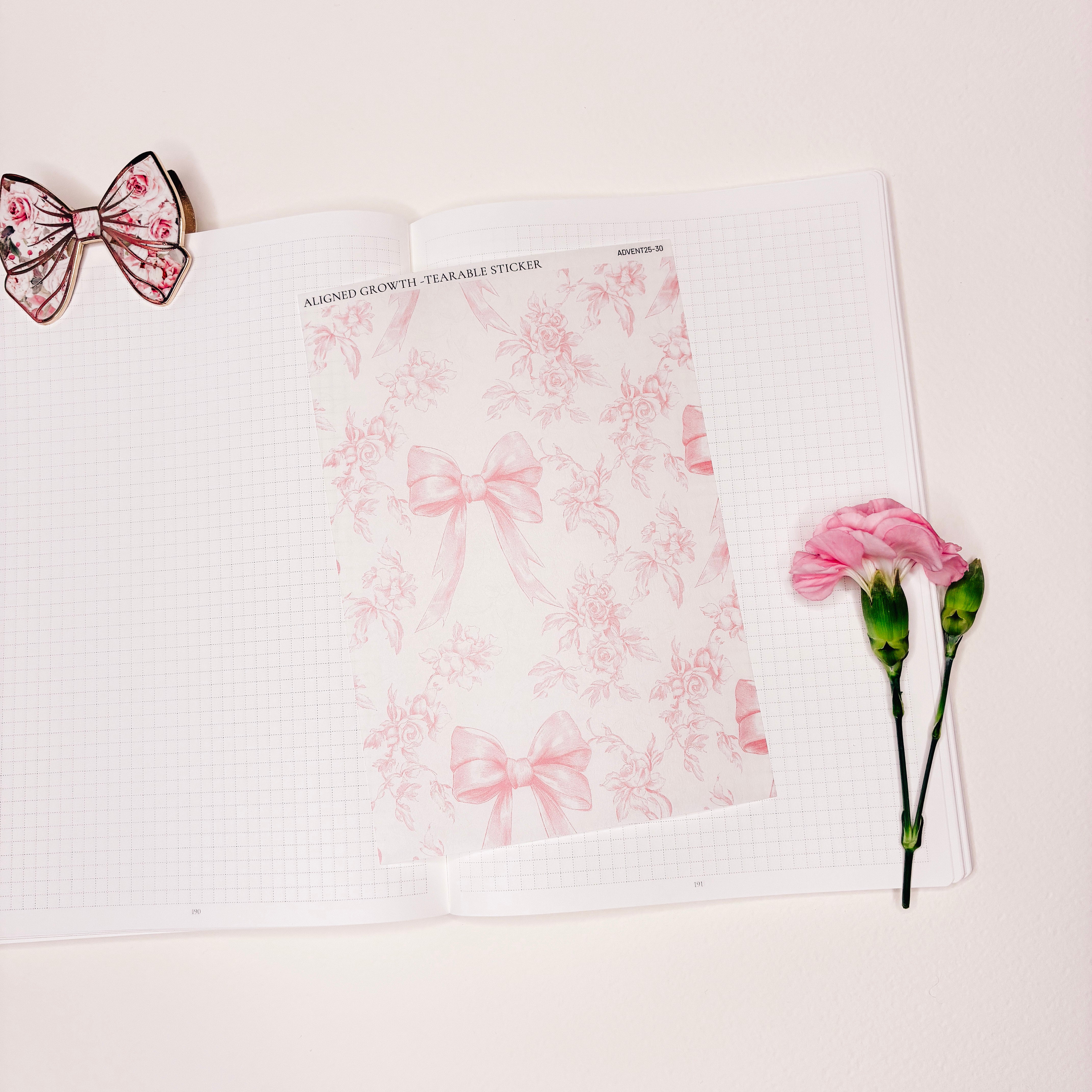 TEARABLE STICKER | SHEET 30 | CLEAR | Advent 2025 – theroseylifeplanner