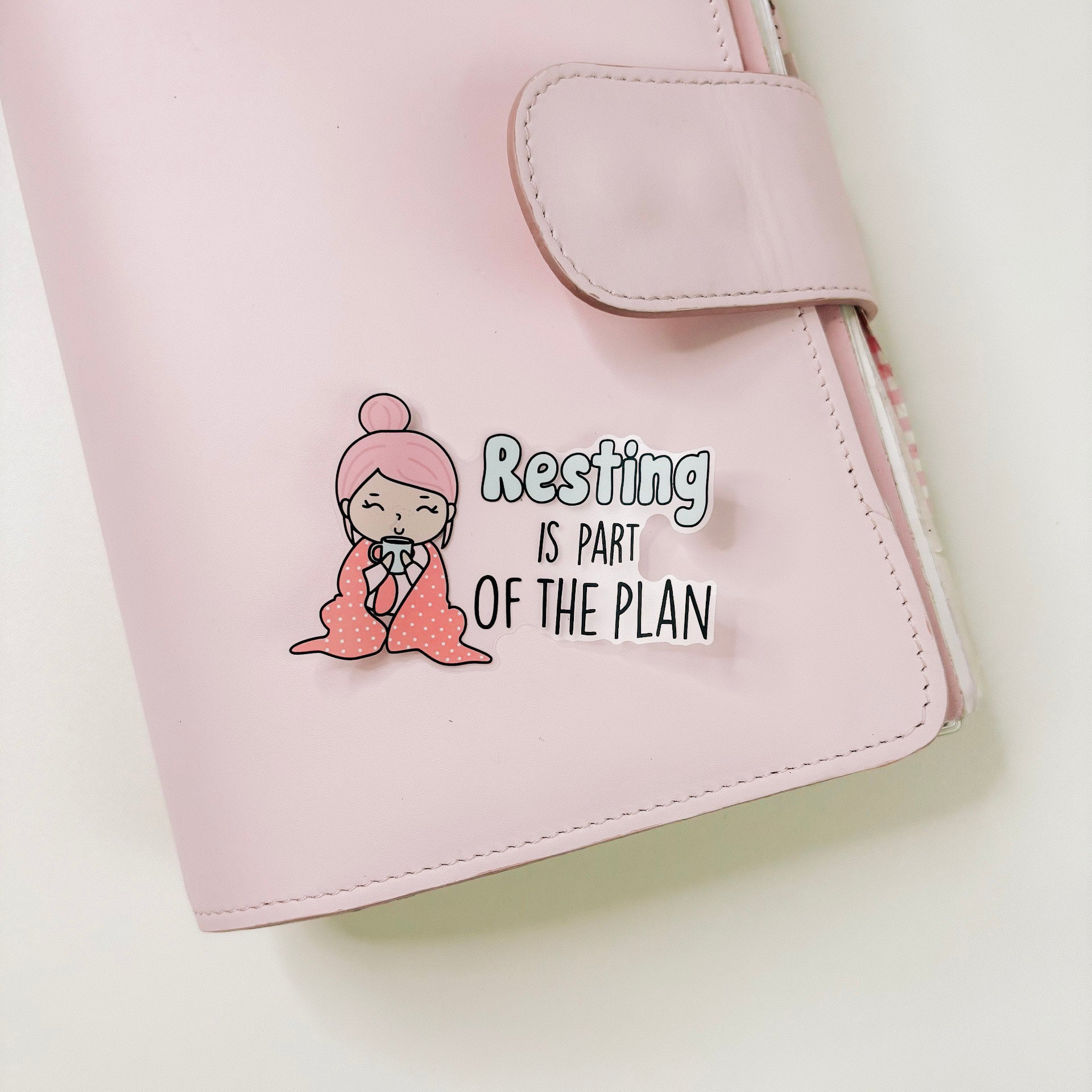 ROSEY POSEY | RESTING | DIE CUT STICKER – theroseylifeplanner