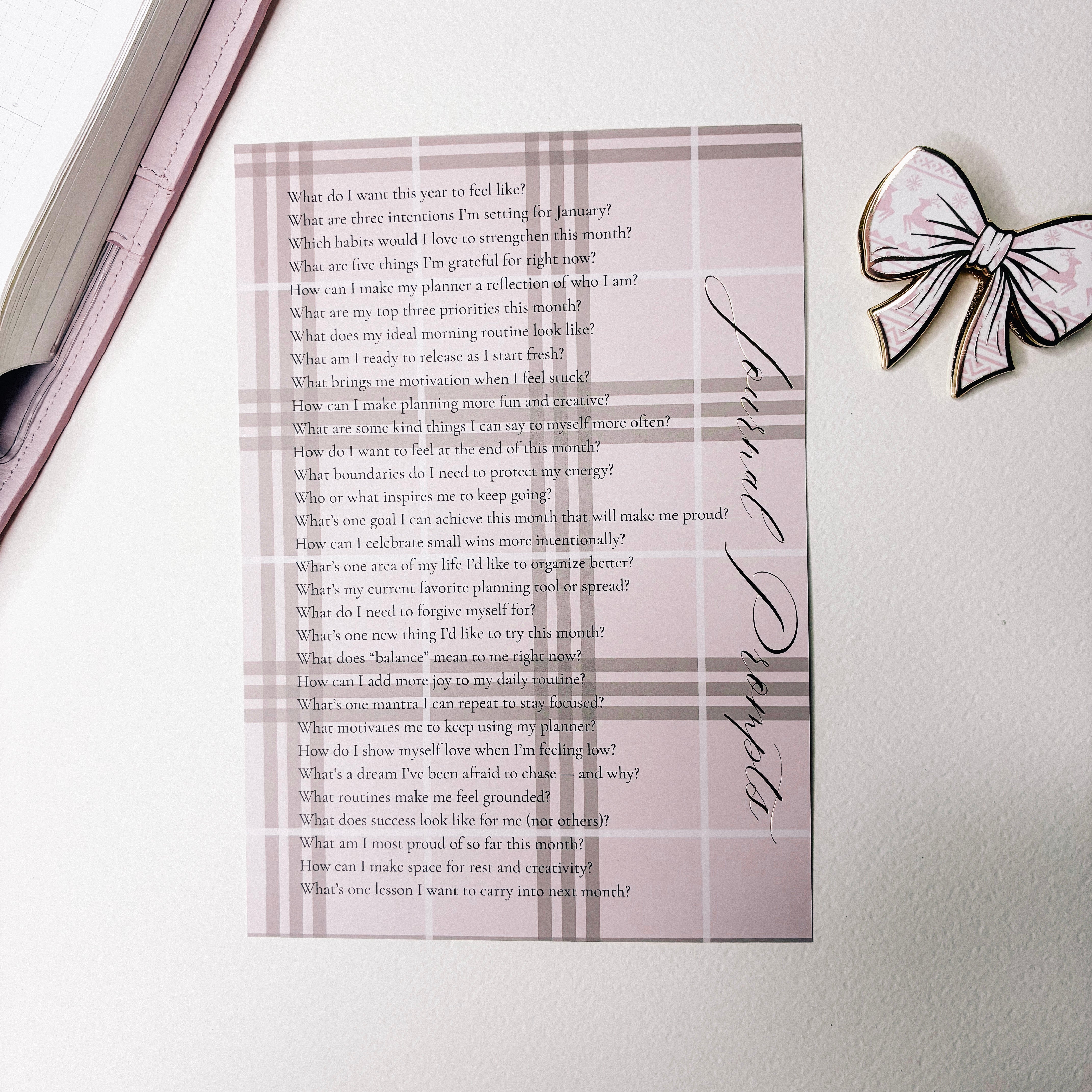 PLANNER JOURNAL CARD A5 | JAN 2026 COLLECTION – theroseylifeplanner