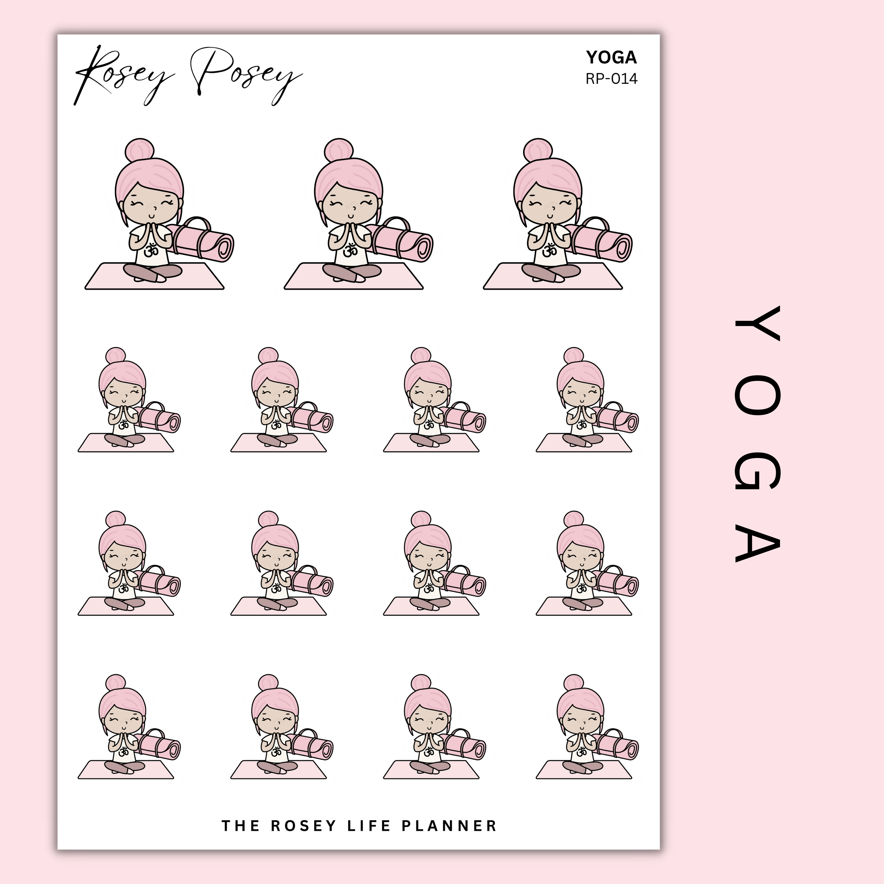 YOGA | ROSEY POSEY | CLEAR MATTE & MATTE | RP-014 – theroseylifeplanner