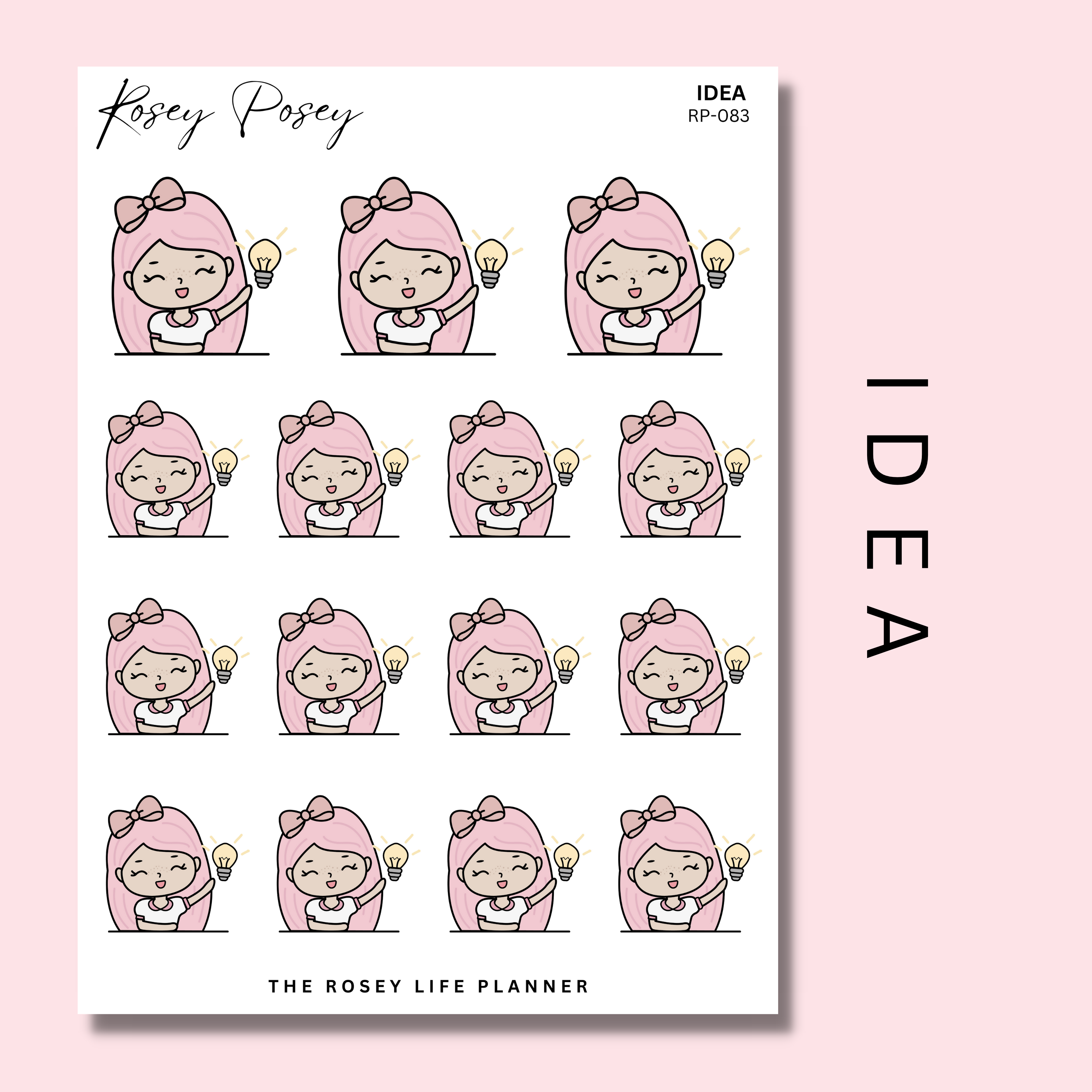 IDEA | ROSEY POSEY | CLEAR MATTE & MATTE | RP-083 – theroseylifeplanner