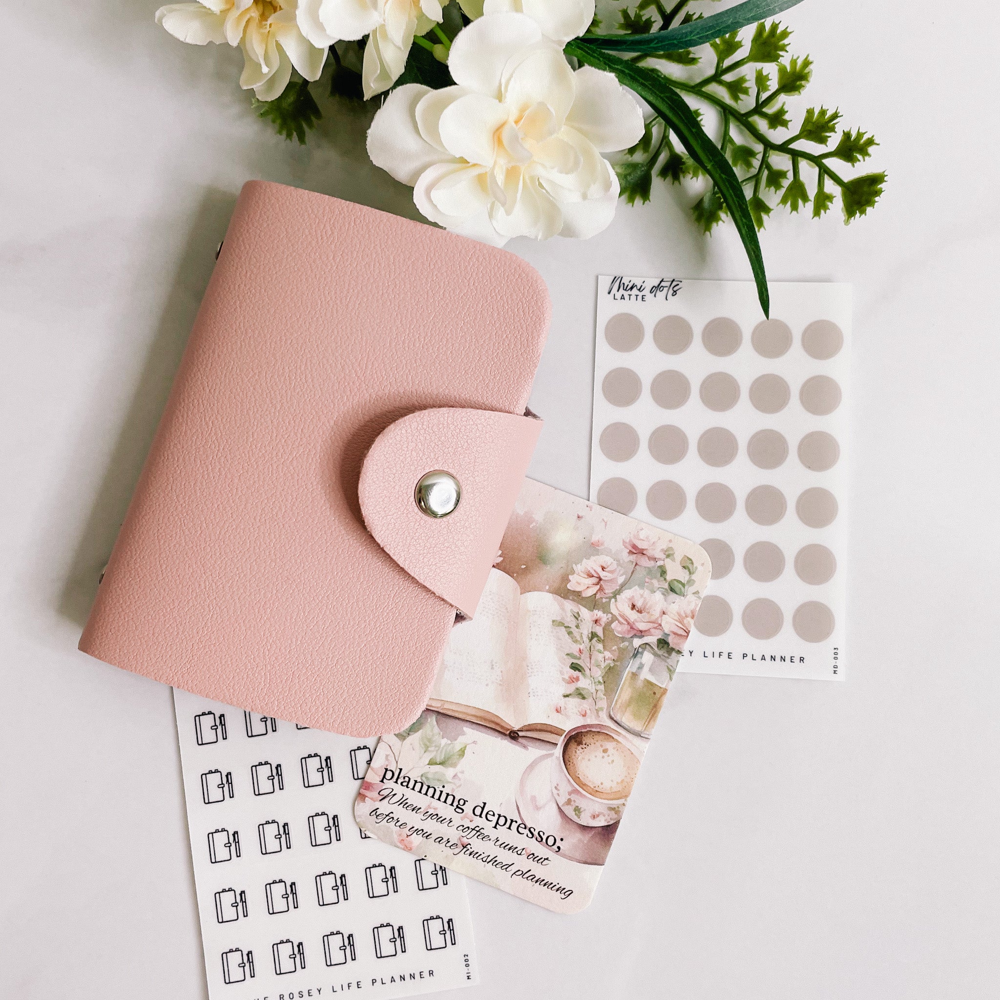 STATIONARY POUCH | PInk | STICKER and CARD STORAGE | – theroseylifeplanner