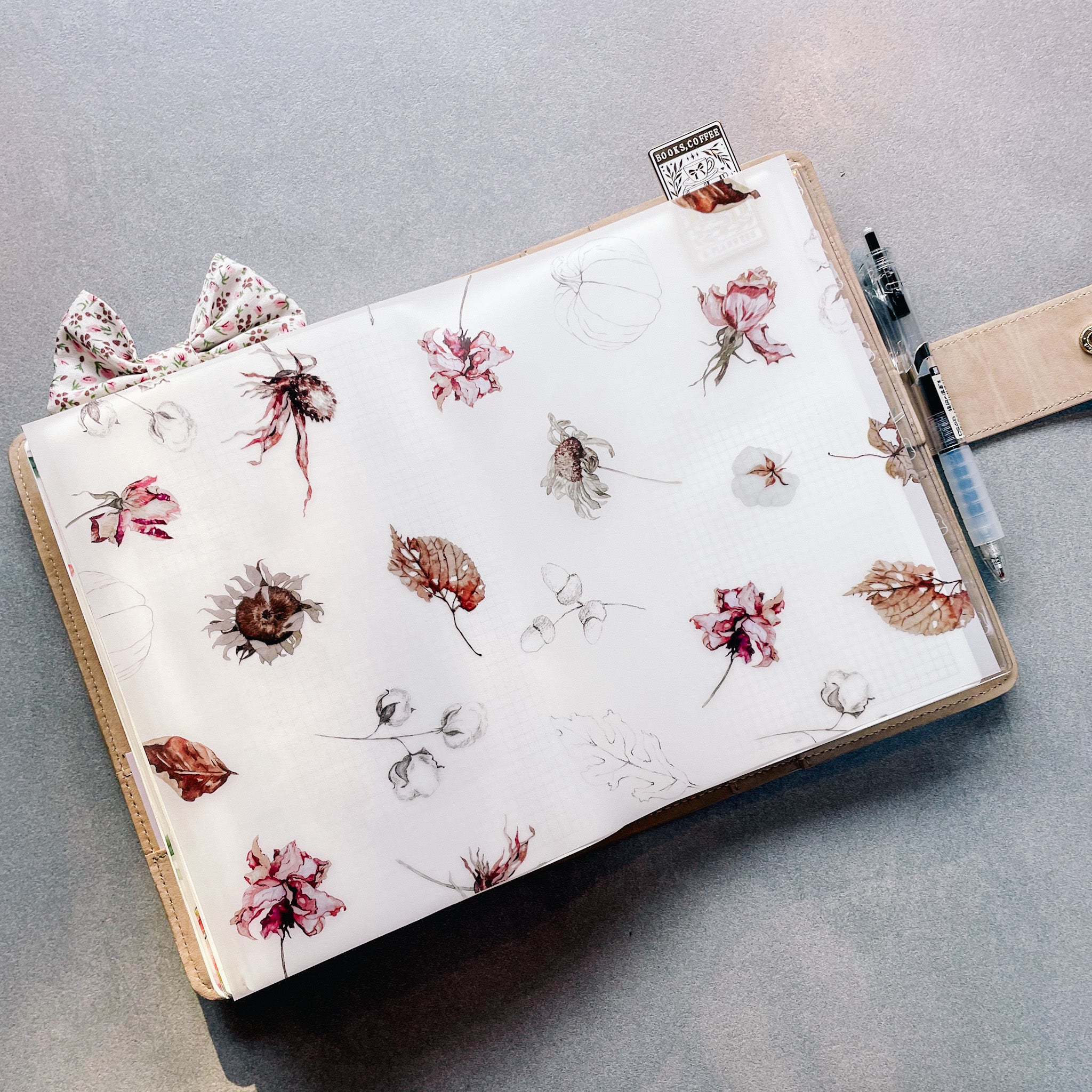 A4 DECO SHEET | VELLUM FLORALS | OCT24 – theroseylifeplanner