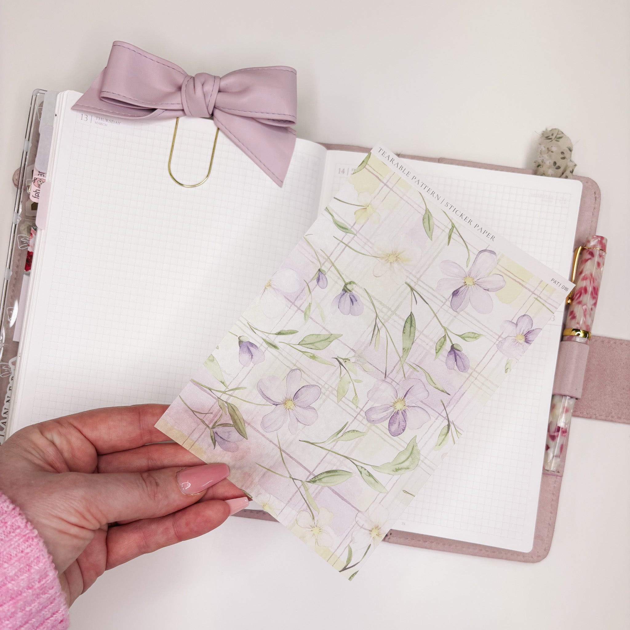 SPRING BLISS COLLECTION | TEARABLE DECO STICKERS | SH 16| CLEAR MATTE ...