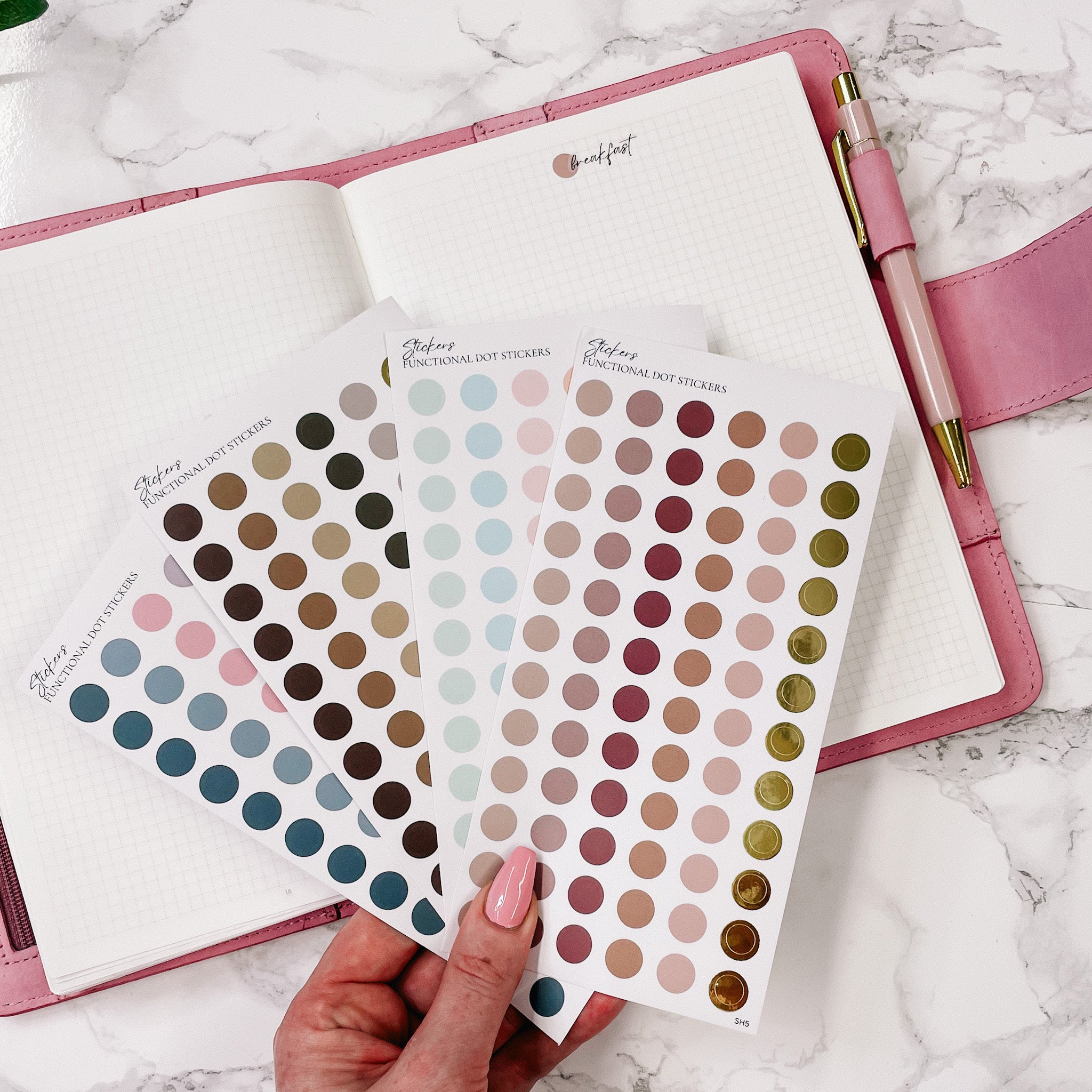 FUNCTIONAL DOT VINYL STICKERS - COMMON PLACING DOTS – theroseylifeplanner