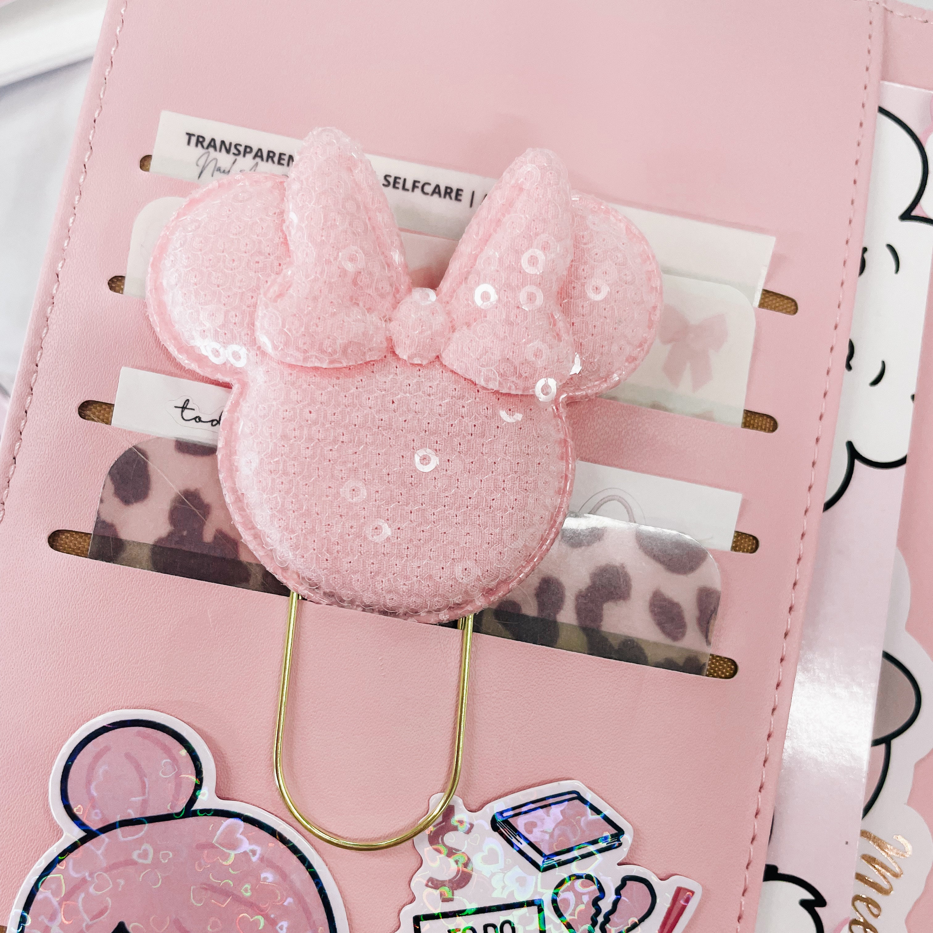 SEQUENCE MOUSE EARS SHAPE PLANNER CLIP - LIGHT PINK – theroseylifeplanner