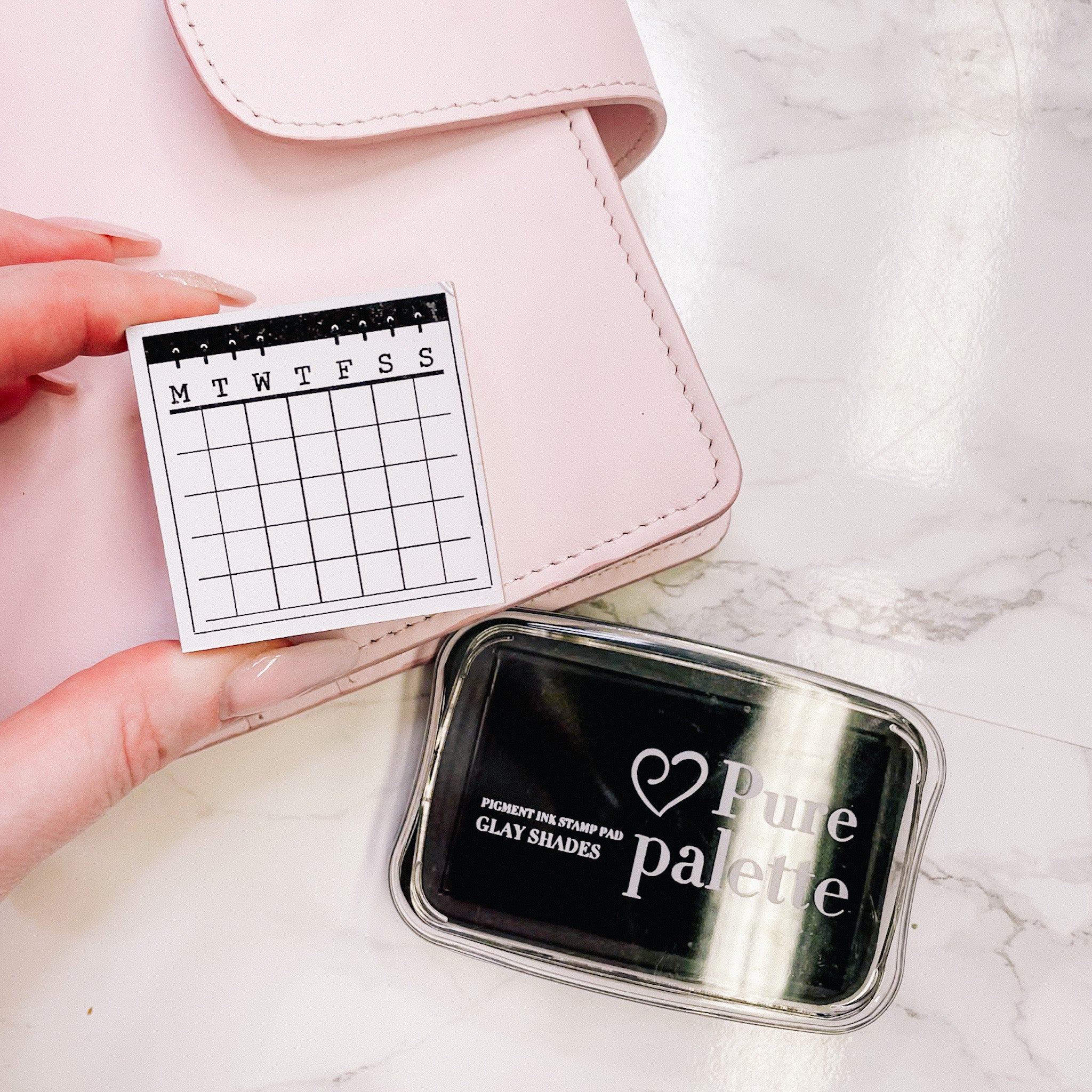 Rubber Stamp - MONTHLY TRACKER & Black Ink Pad – theroseylifeplanner