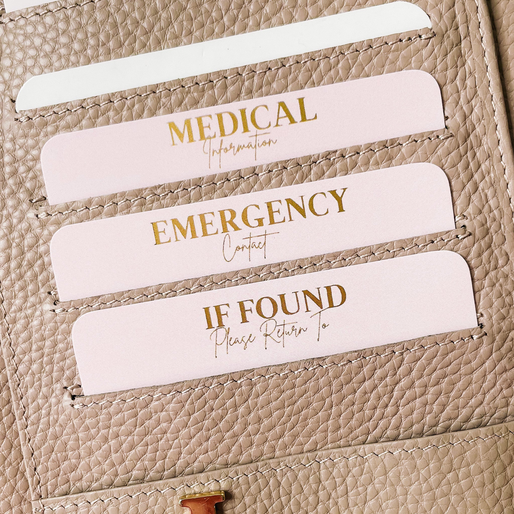 Set of 3 Planner Information Cards - PINK & GOLD – theroseylifeplanner