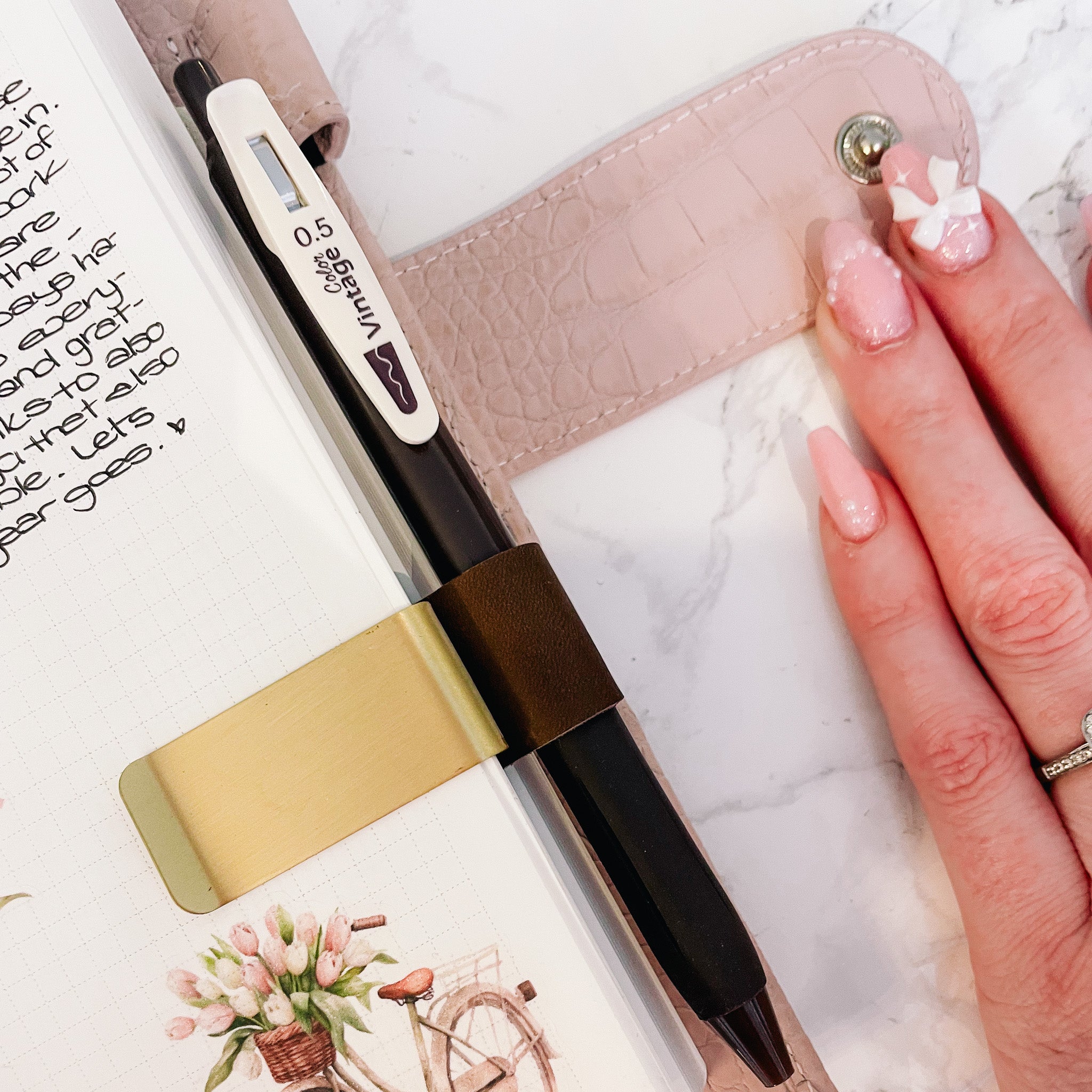 PEN LOOP | PLANNER CLIP | BRASS & LEATHER | ORGANIZATION ...