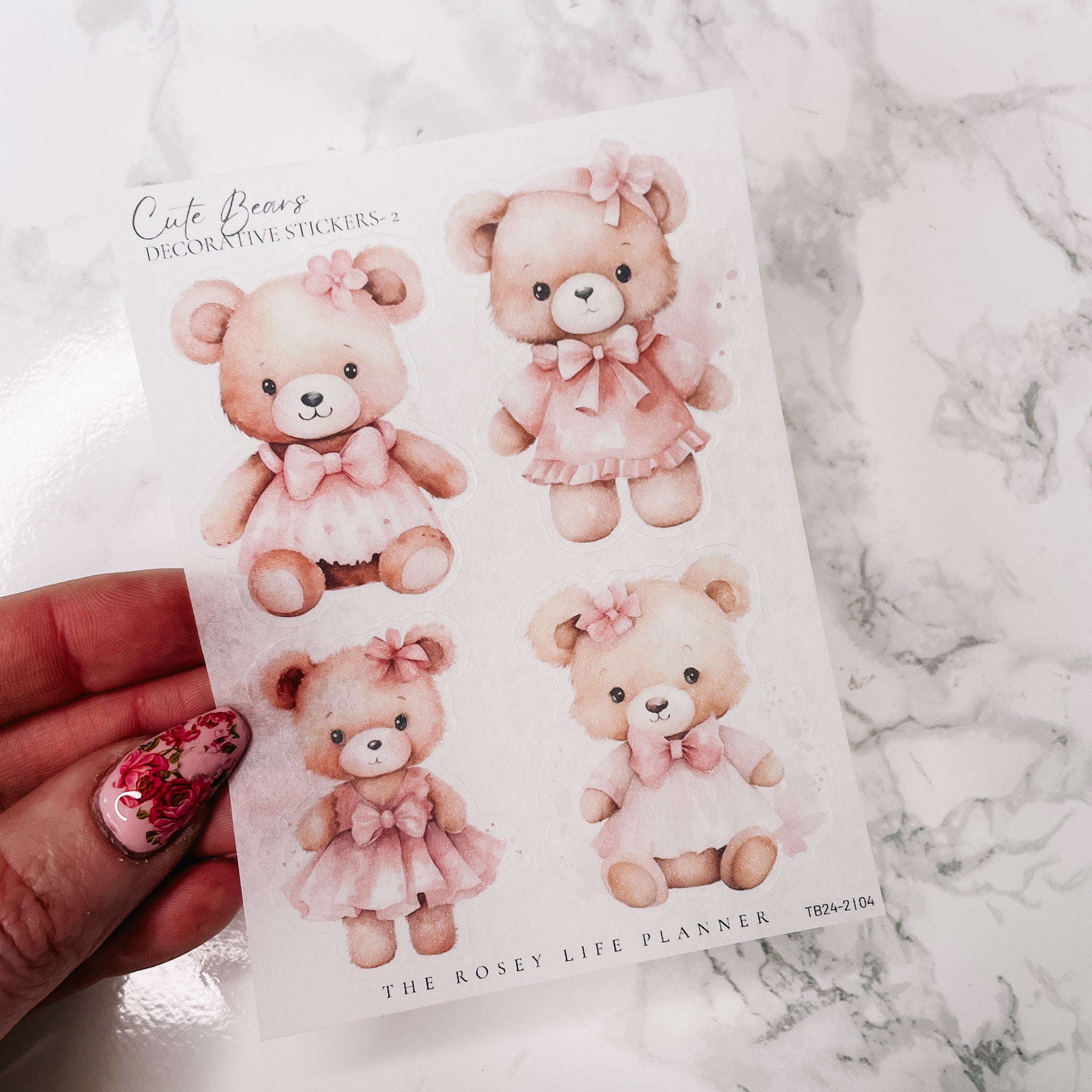 Cute Bears | DECO STICKERS | Bear Box SH 4 | CLEAR MATTE ...