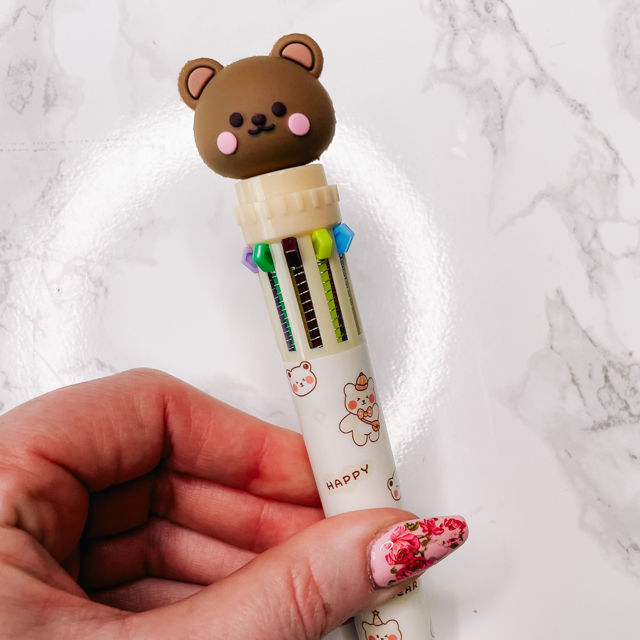 BEAR PEN WITH MULITCOLOR FUNCTION – theroseylifeplanner