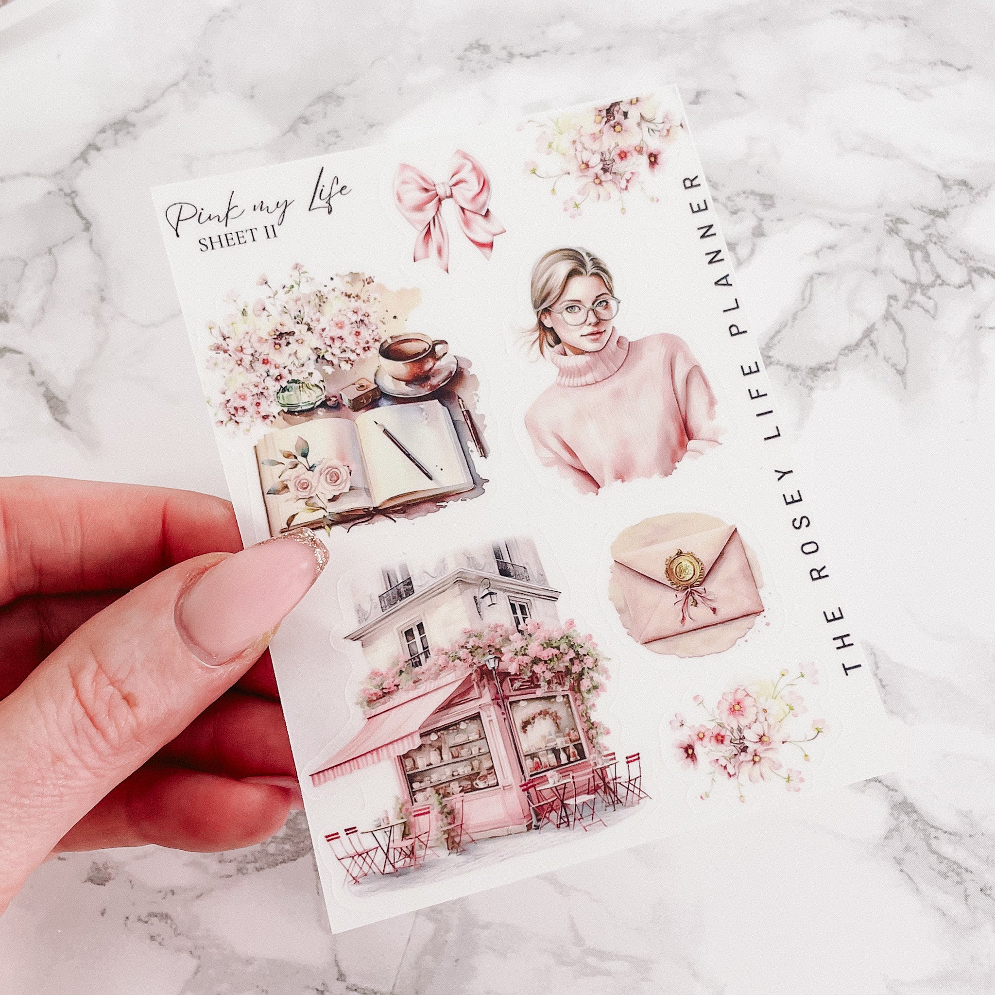 PINK MY LIFE | DECO STICKERS | SHEET 2 | CLEAR/ MATTE – theroseylifeplanner