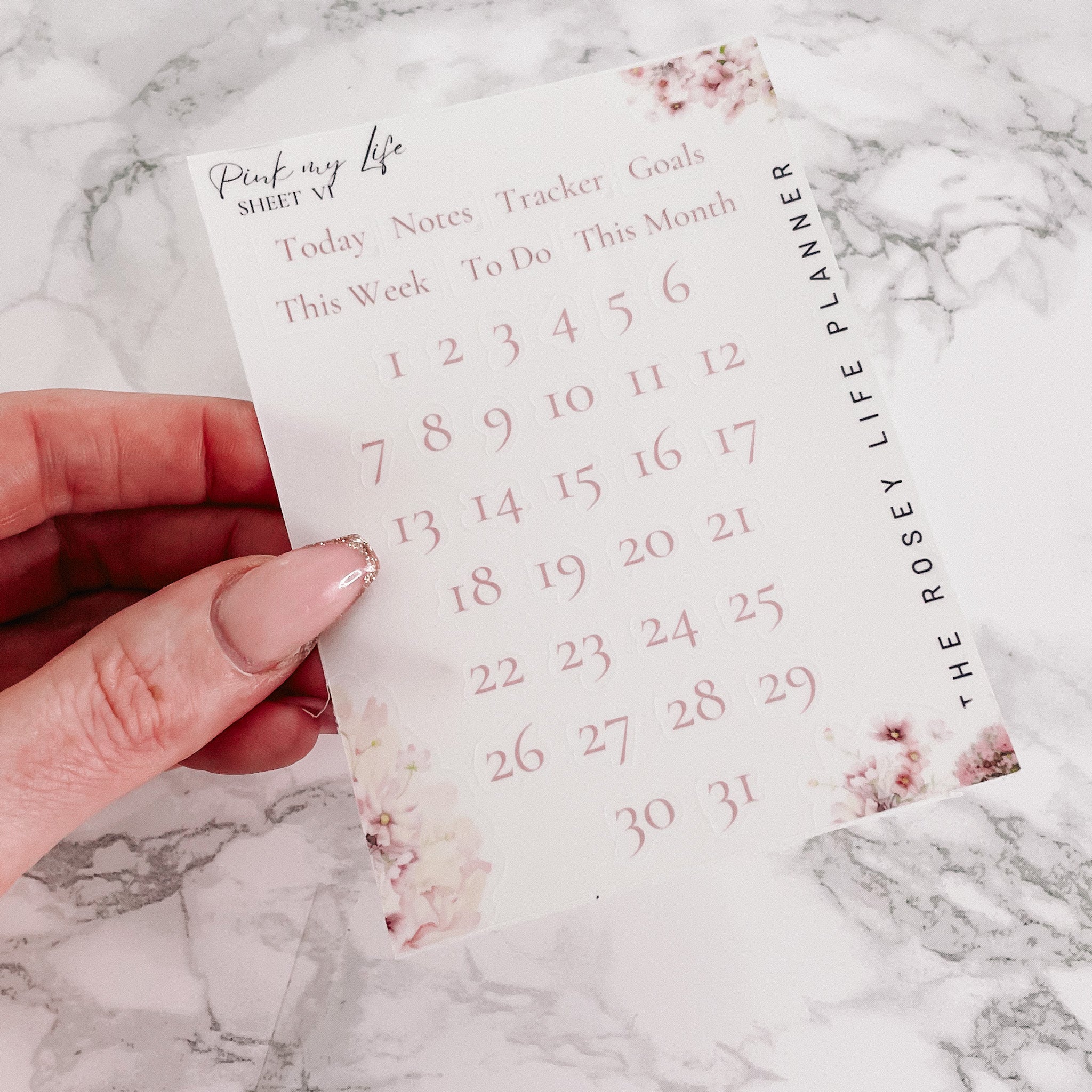 PINK MY LIFE | Deco Sticker Set | 10 Sheets -3 large - 7 medium ...
