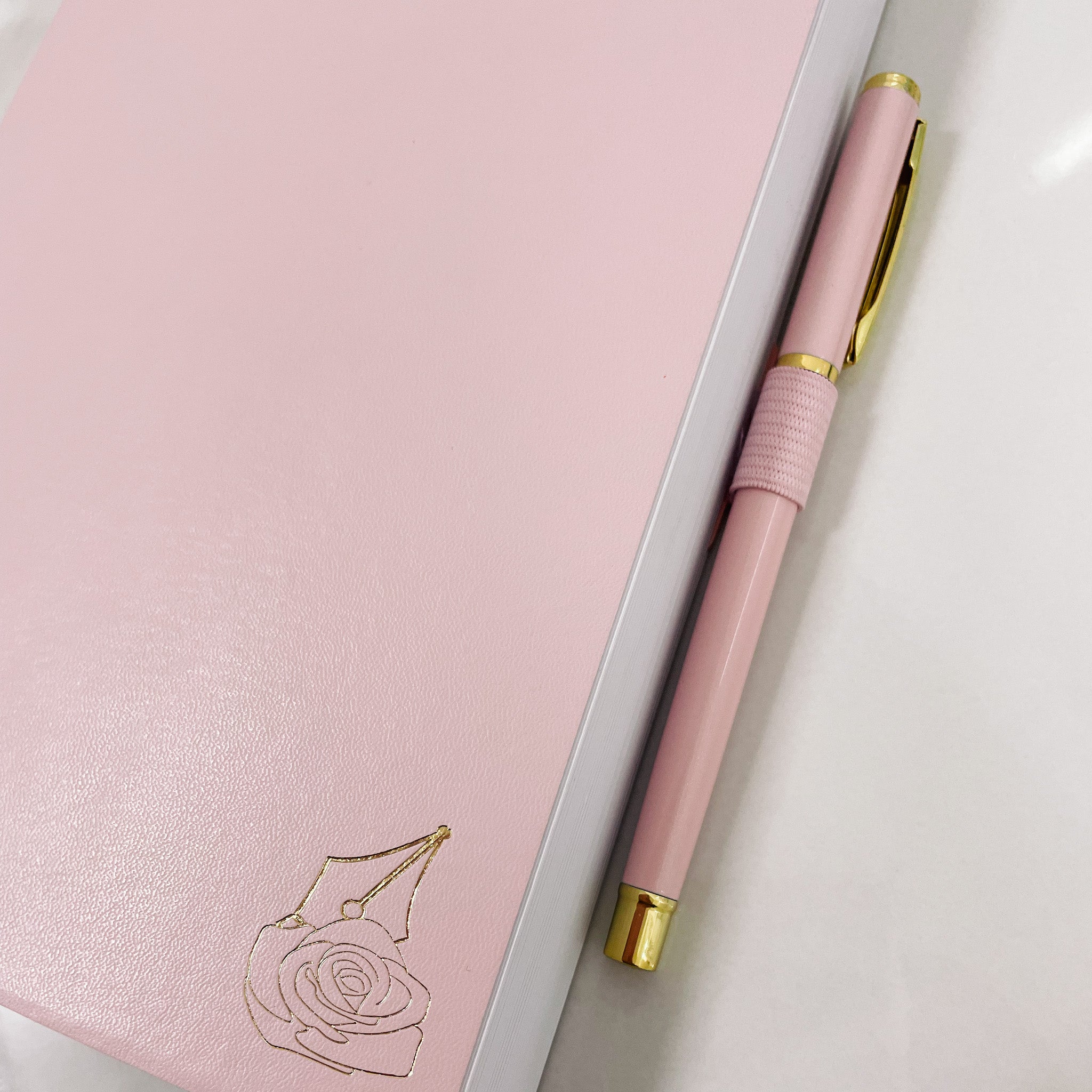 STICK ON PLANNER PEN LOOP | PINK | ELASTIC – theroseylifeplanner