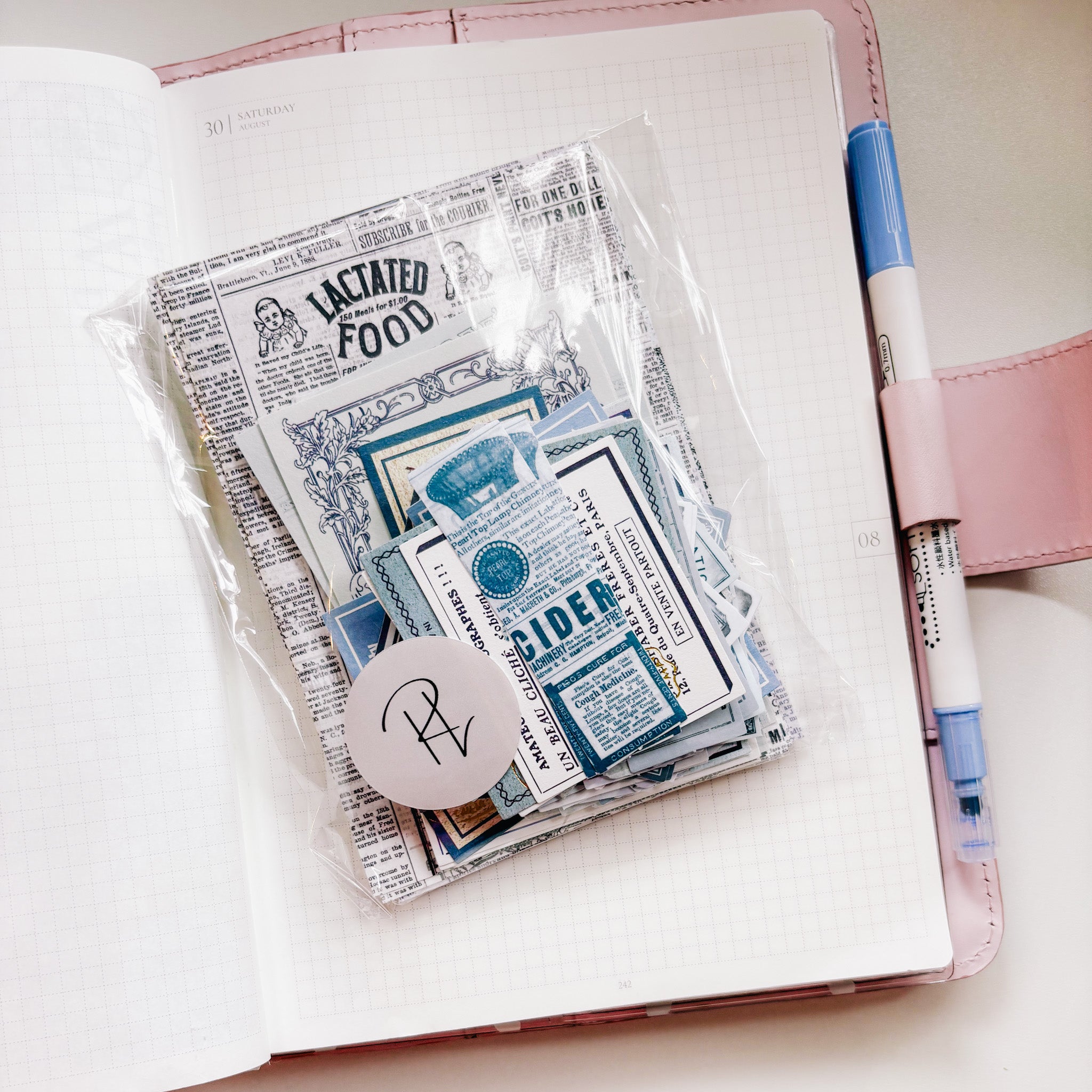 Ephemera Package - SET 100 pcs| Stickers and Paper Die Cuts ...