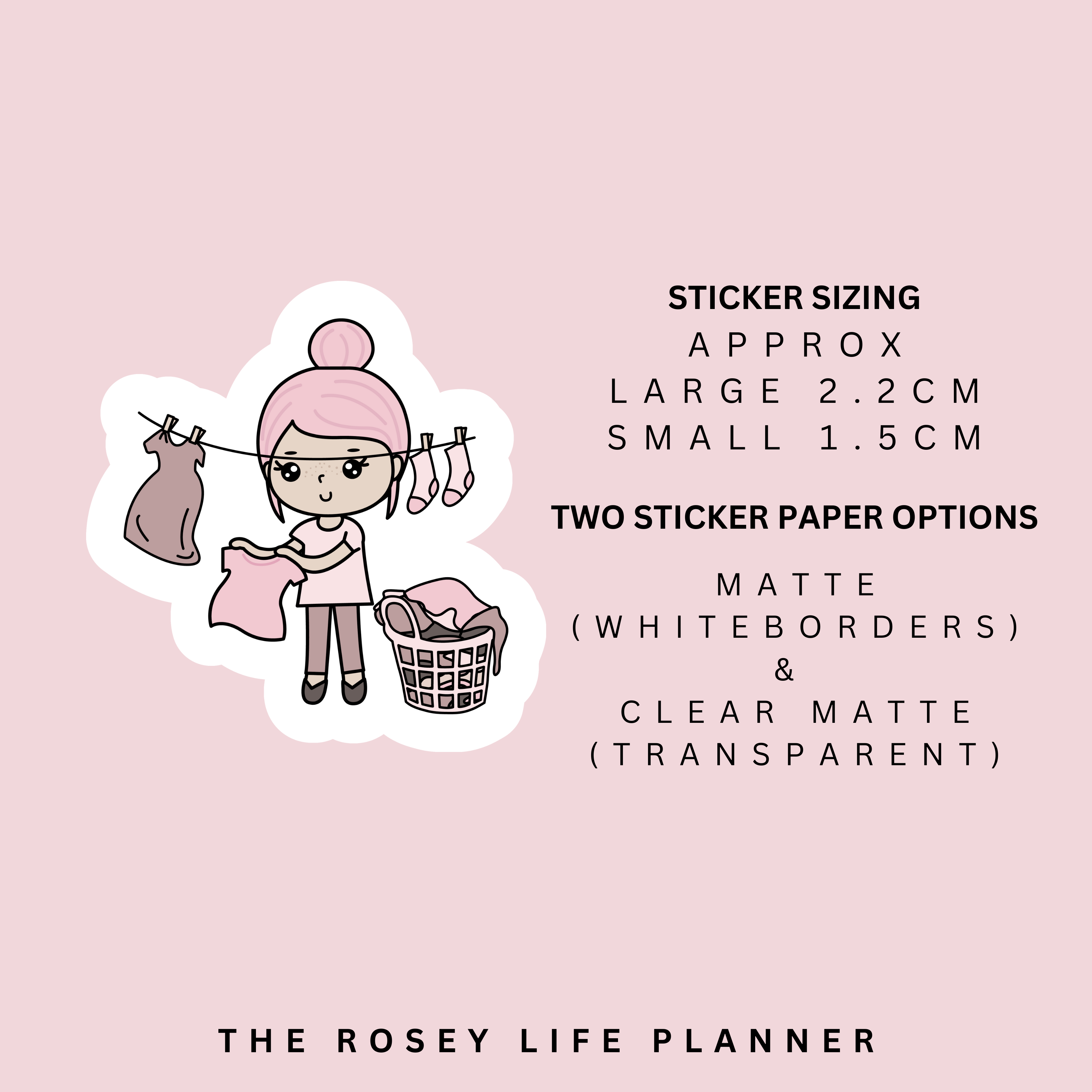 LAUNDRY | ROSEY POSEY | CLEAR MATTE & MATTE | RP-007 – theroseylifeplanner