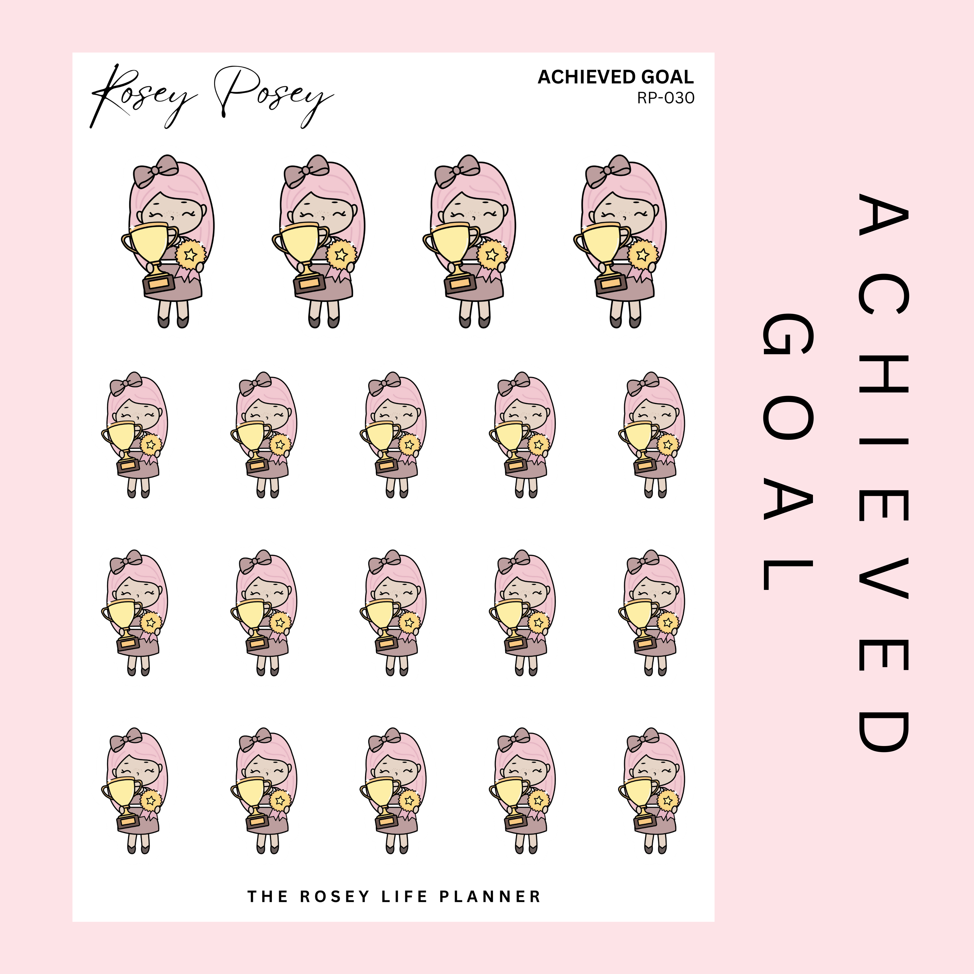ACHIEVED GOAL | ROSEY POSEY | CLEAR MATTE & MATTE | RP-030 ...