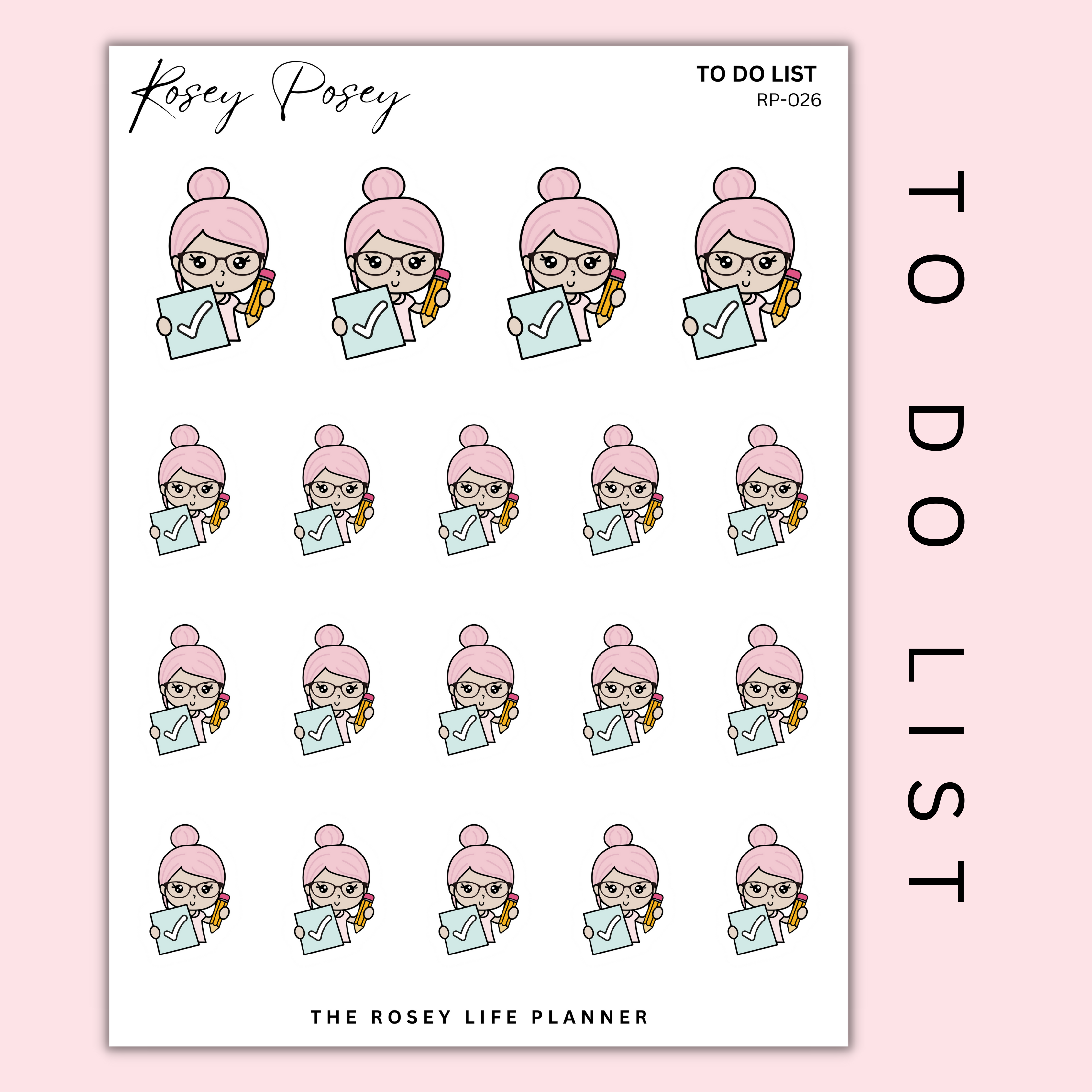 TO DO LIST | ROSEY POSEY | CLEAR MATTE & MATTE | RP-026 ...