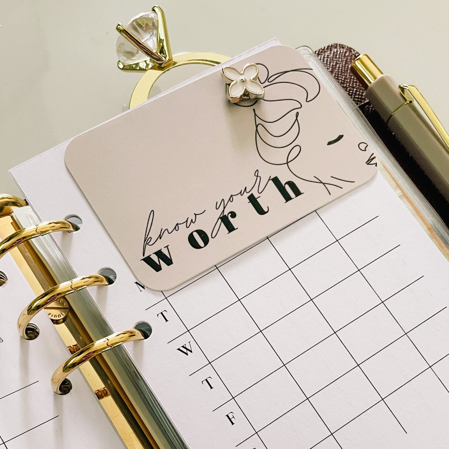 JOURNALING CARD | PLANNER DECO | KNOW YOUR WORTH – theroseylifeplanner