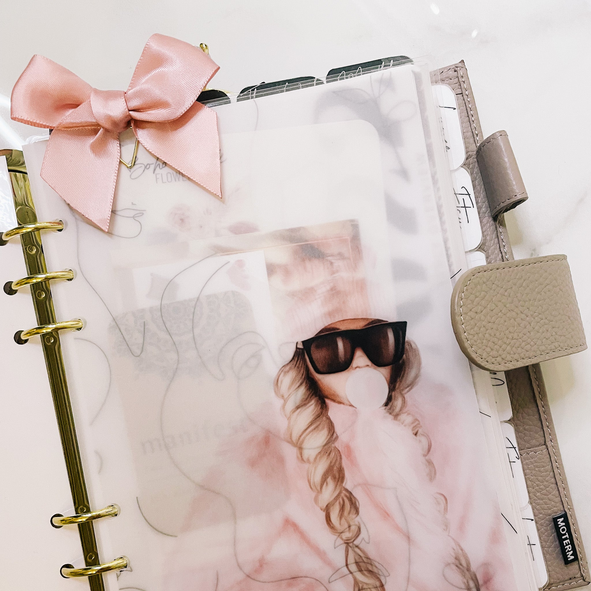 PINK RIBBON BOW PLANNER CLIP – theroseylifeplanner