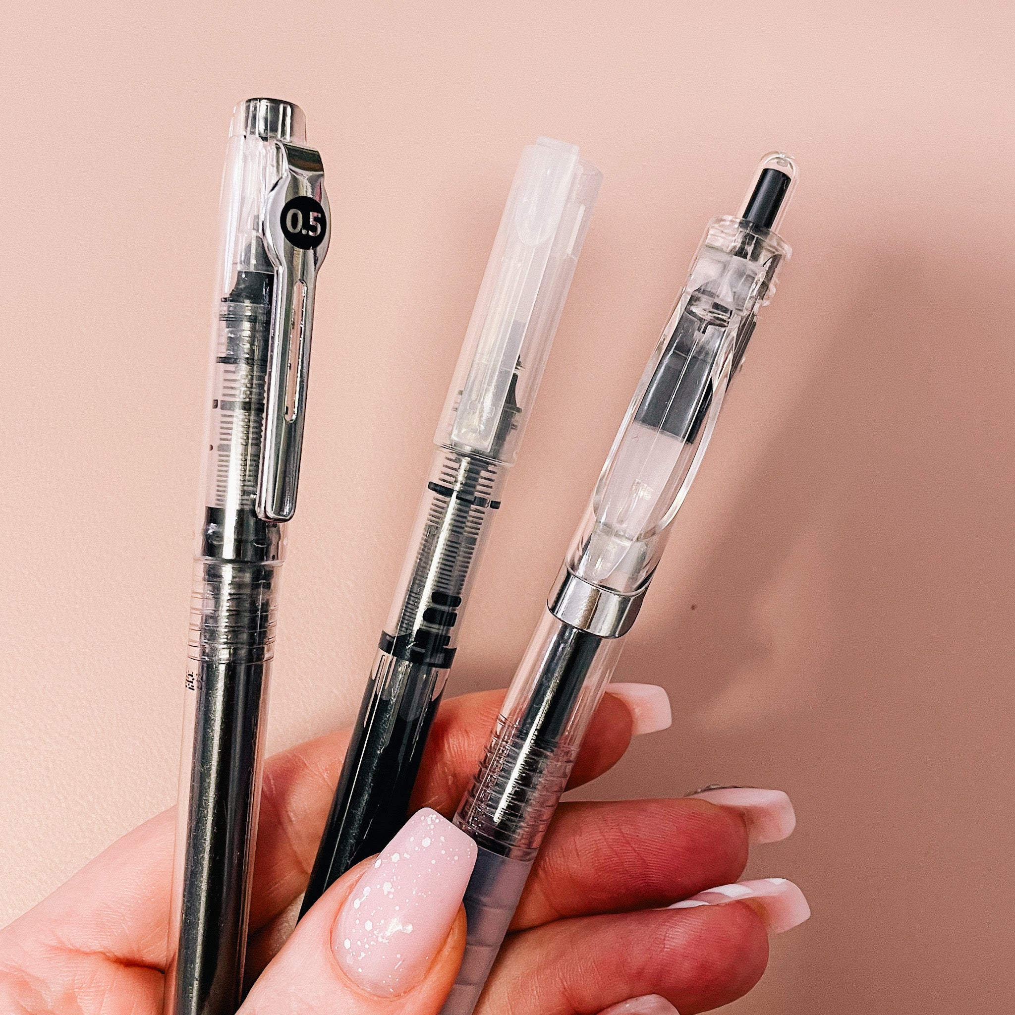 CLEAR MINIMALIST PENS - 3 STYLES – theroseylifeplanner