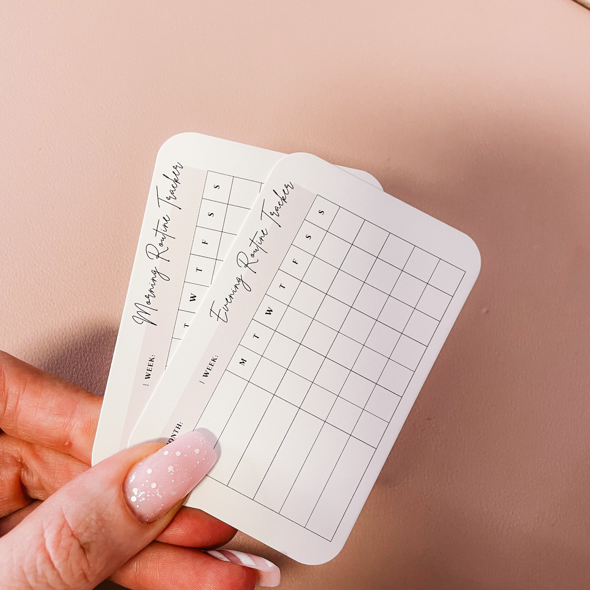 Set of 6 Morning & Evening Routine Planner Cards – theroseylifeplanner