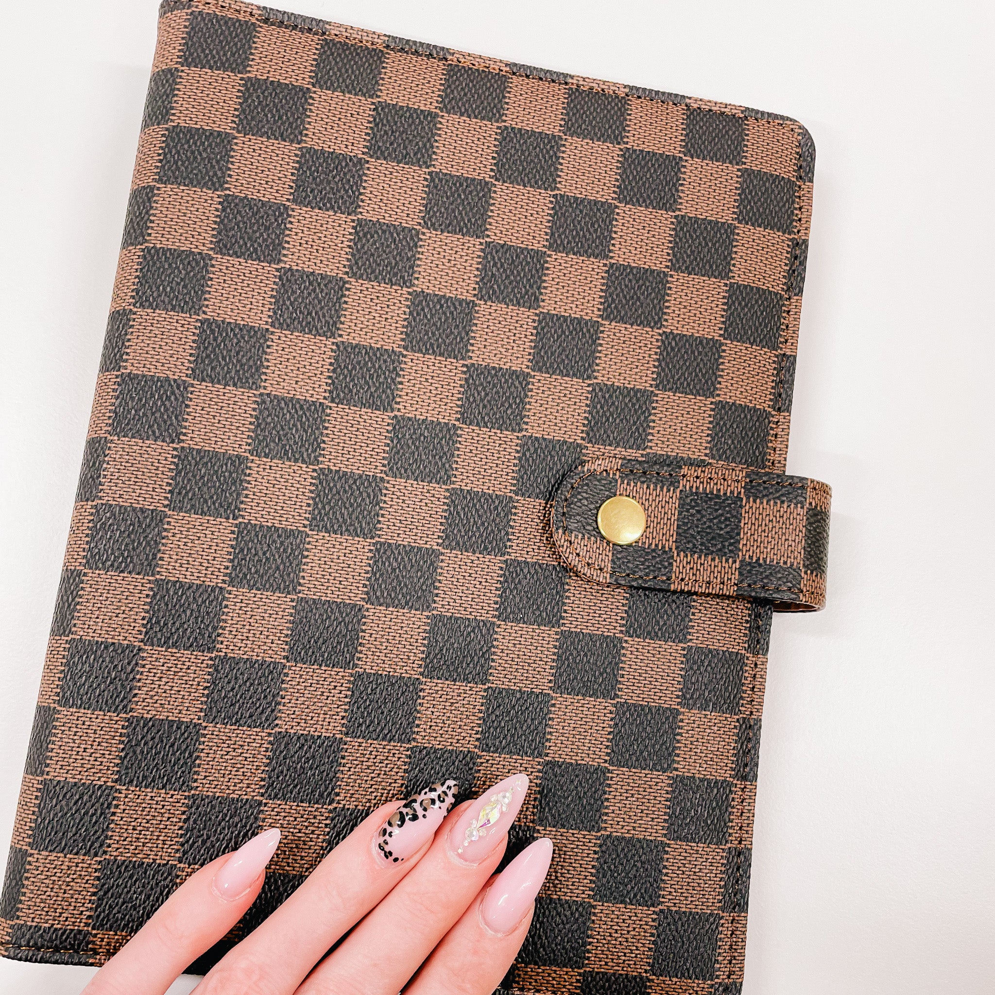 PLANNER COVER 2.0 Restock | CHECKERED BROWN | VEGAN LEATHER | AVAILABL ...