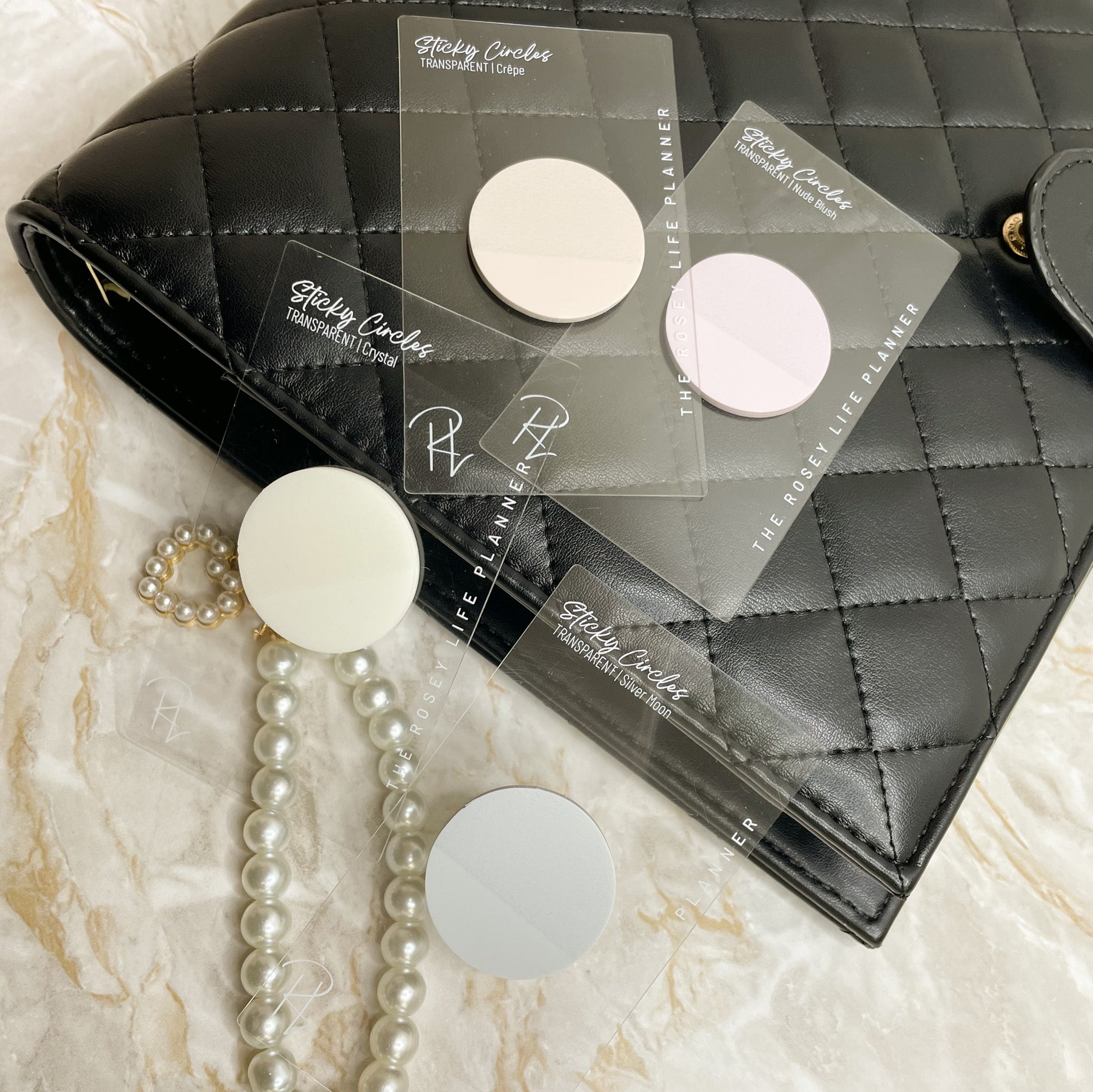 TRANSPARENT STICKY CIRCLE | 4 Colors | 25 Sheets – theroseylifeplanner
