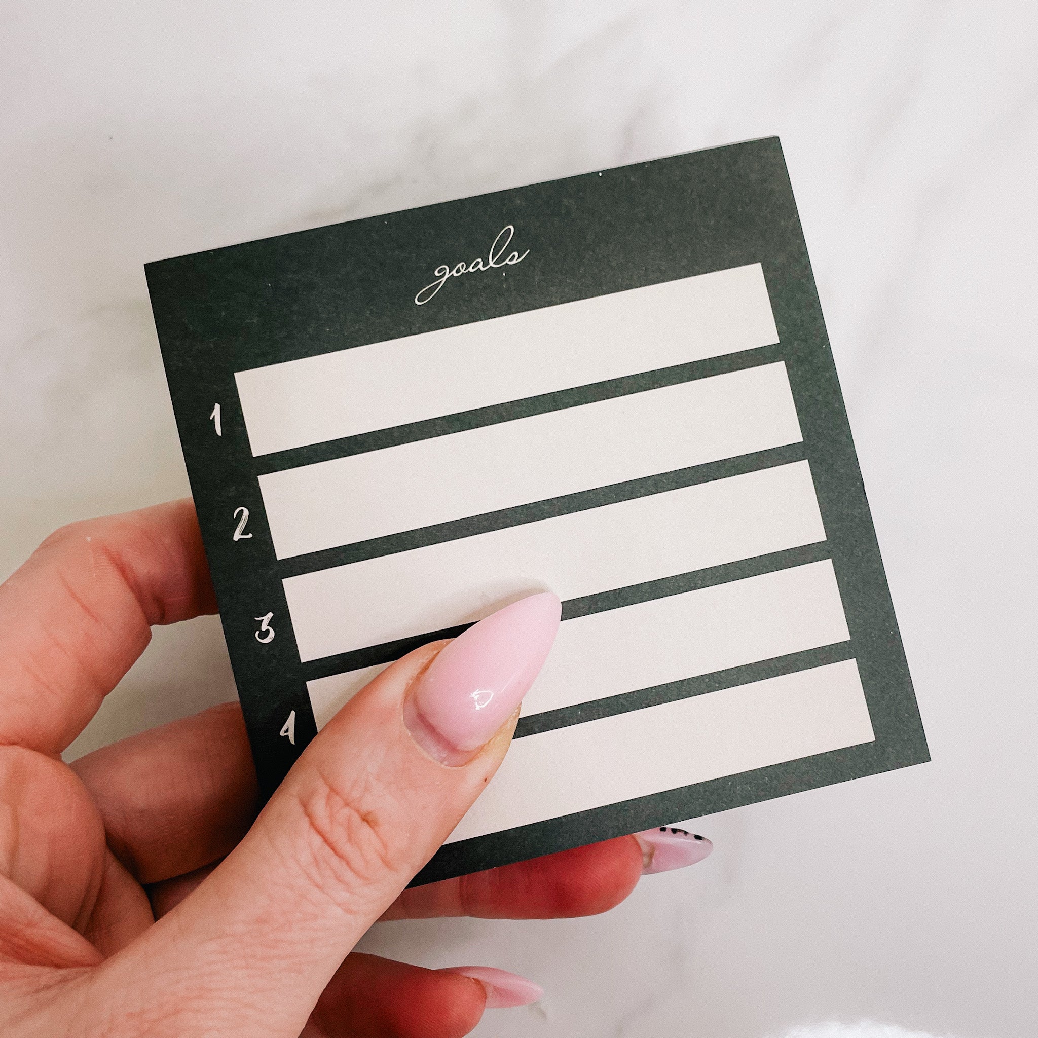 GOALS | MEMO PAD | 50 SHEETS | SQUARE | MATTE – theroseylifeplanner